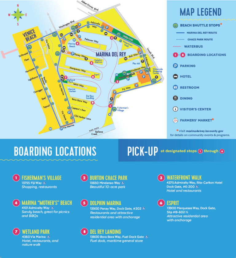 Waterbus Stops – Marina del Rey Water Bus